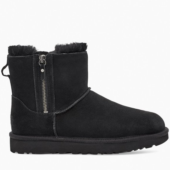 UGG | Shoes | Ugg Classic Mini Double Zip Black Boots | Poshmark
